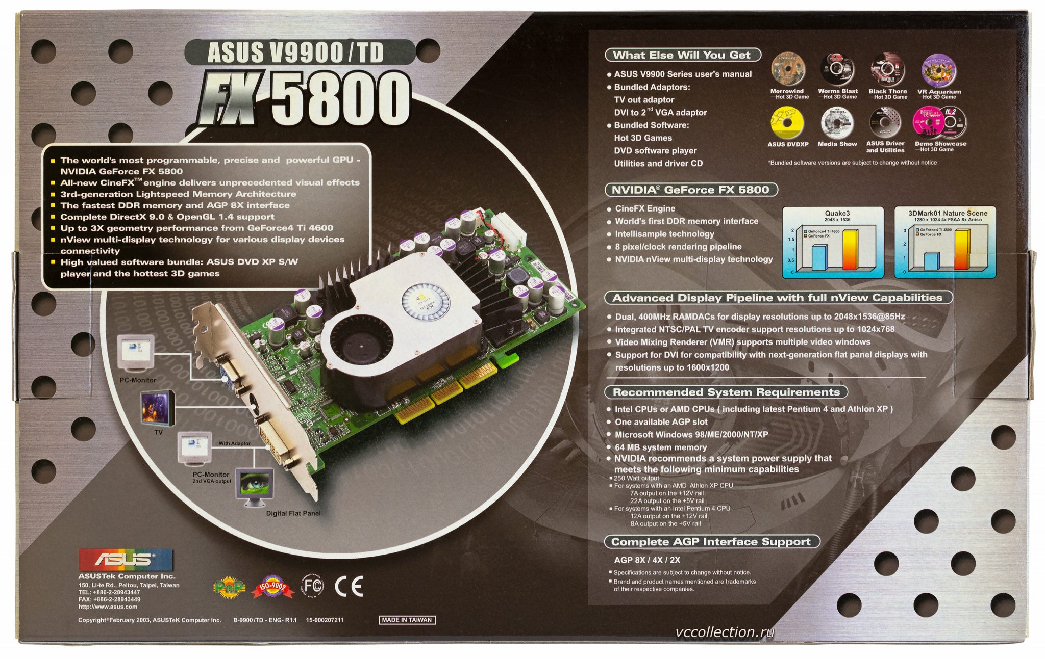 GeForce FX 5800 (ASUS V9900/TD) [BOX] | VC Collection | Сайт о видеокартах